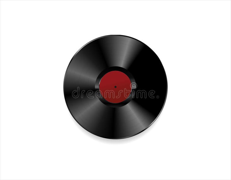Realistic Illustration of a Vinyl Record Analog Record Disc on a White ...