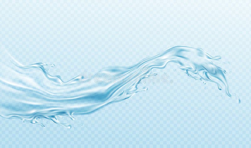 Realistic Illustration Water Splash Isolated on Transparent Background ...