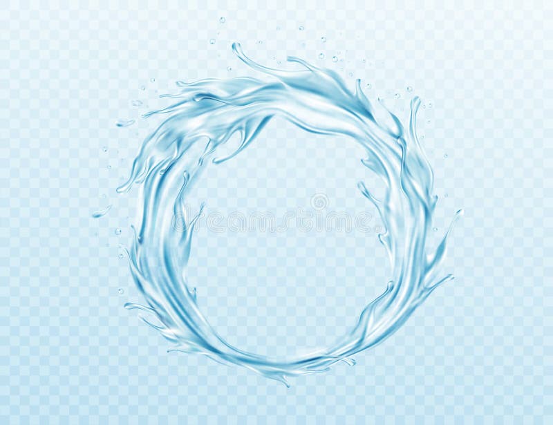 Realistic Water Drops on Blue Background, Real Transparent Effect ...