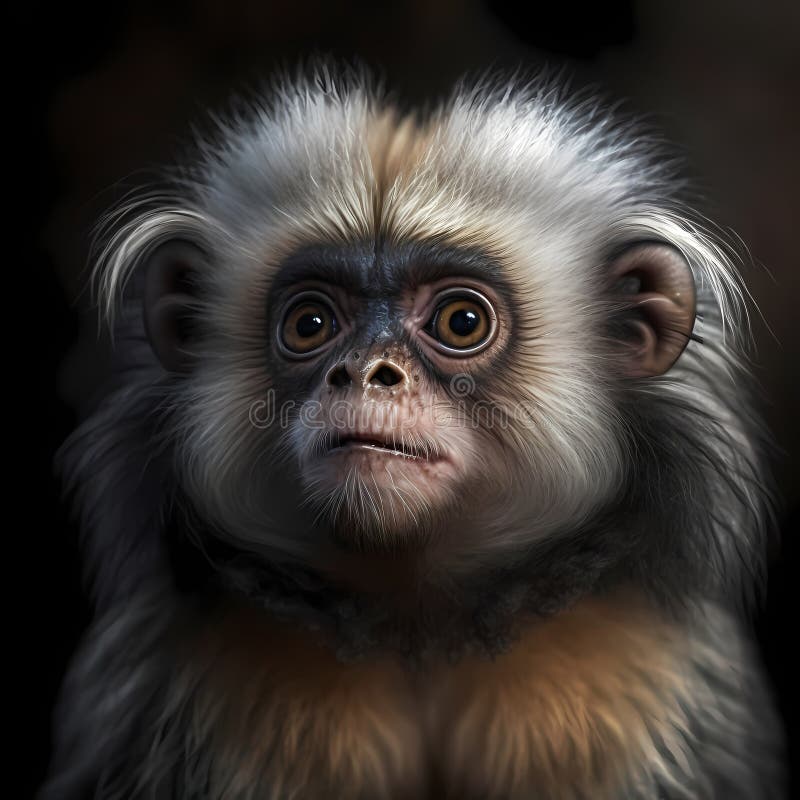 Close Up of Pygmy Marmoset. Generative AI Stock Illustration ...