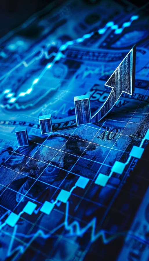 Realistic Image of an Ascending Graph with a Dollar Sign Symbolizing ...