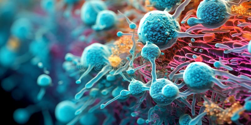 Realistic Image of Bacteria, Microorganisms. Stock Illustration ...