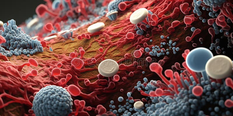 Realistic Image of Bacteria, Microorganisms. Stock Illustration ...