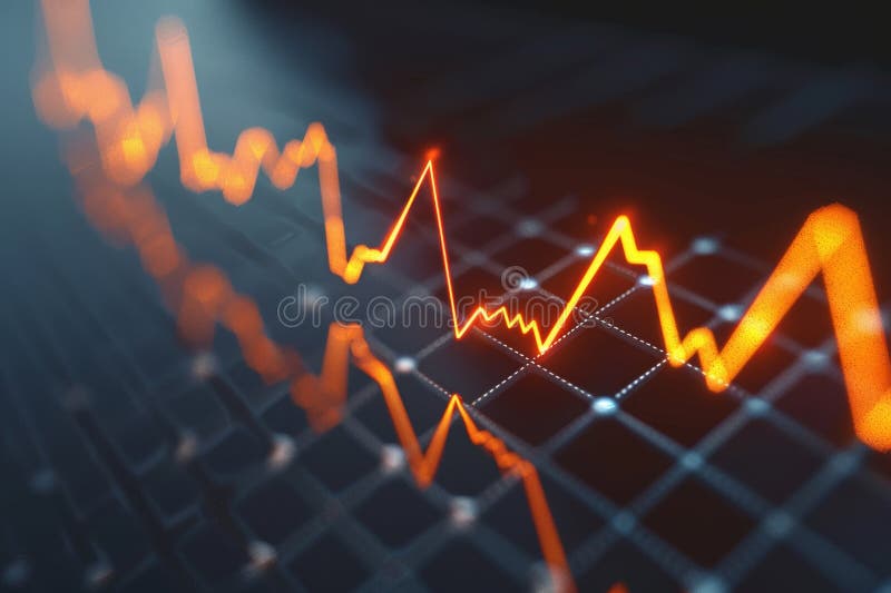 Realistic Image of a Business Graph Showing Growth. Stock Illustration ...