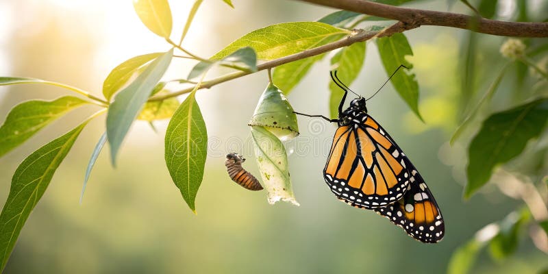 A Realistic Image of a Butterfly Emerging from Its Chrysalis ...