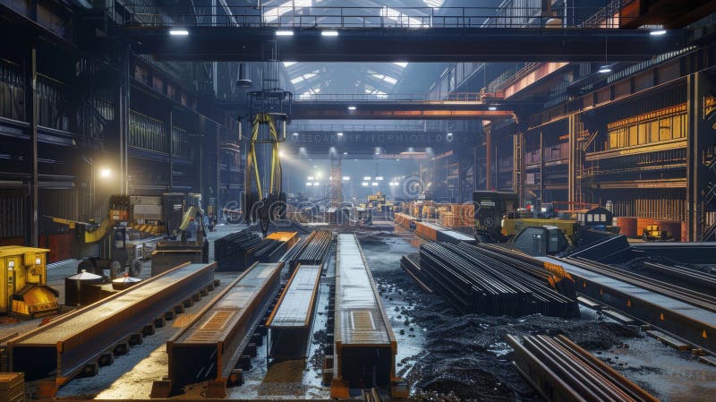 Realistic Image of Channel Steel in Industrial Equipment Framework and ...