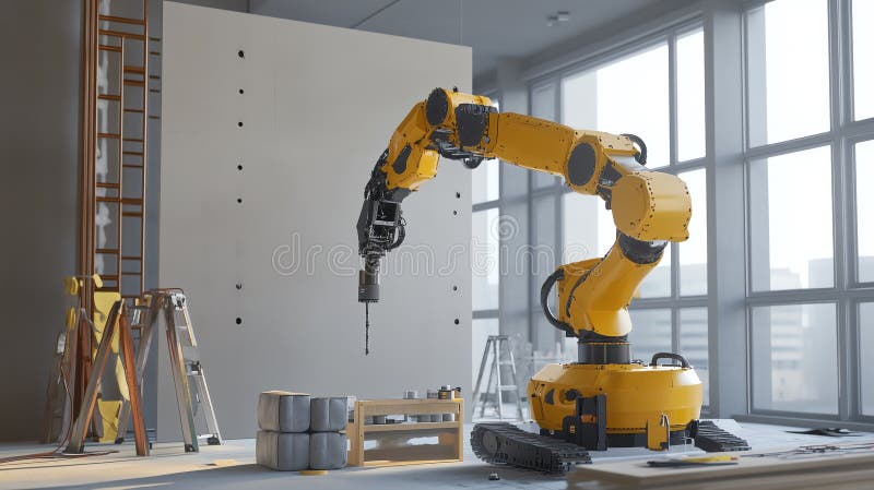 Realistic Image of a Construction Painting Project - Detailed ...