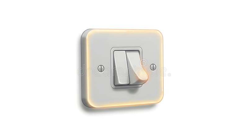Glowing Double Light Switch Stock Photo - Image of illuminated, device ...