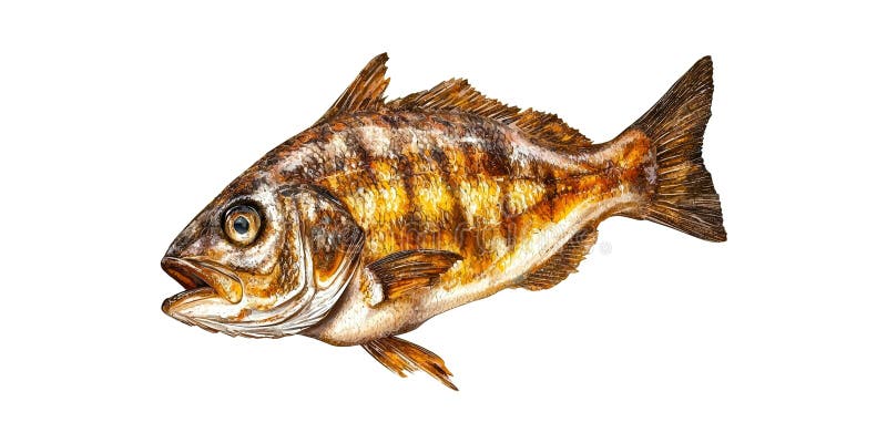 Realistic Image of a Fish with Fins and Scales Isolated on Transparent ...