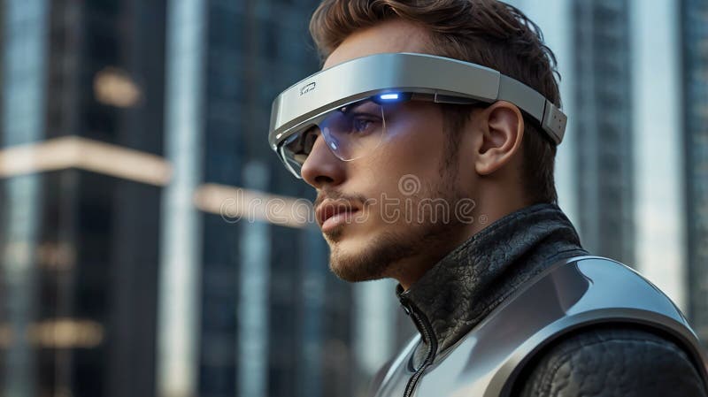 A Realistic Image of a Futuristic Wearable Device, Like an Augmented ...