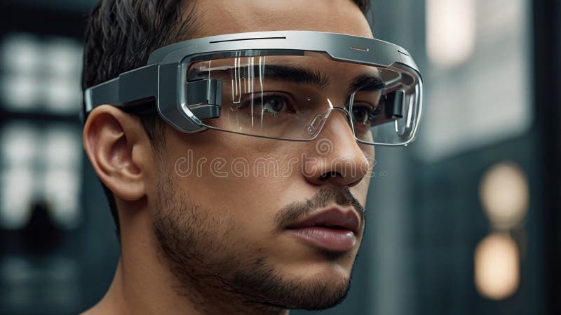 A Realistic Image of a Futuristic Wearable Device, Like an Augmented ...