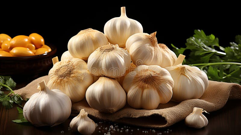 Realistic Image of a Garlic. AI Generated Stock Illustration ...
