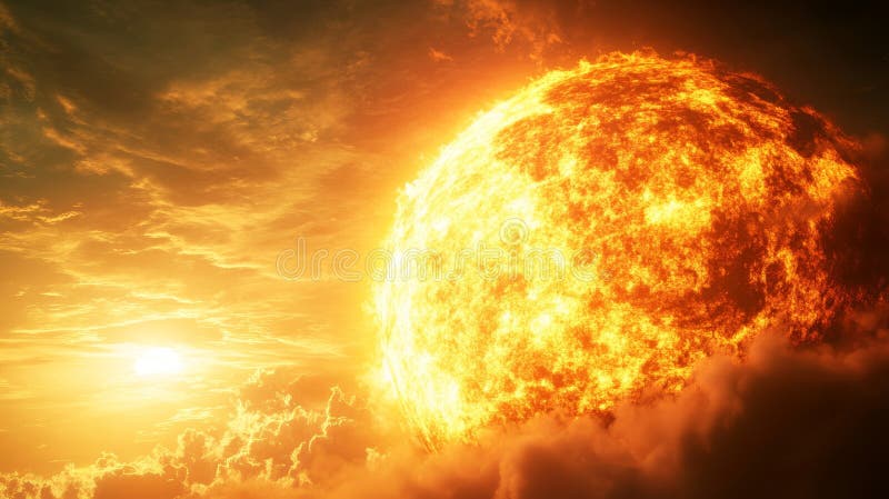 Realistic Image of a Giant Sun Draining Earth S Water in a Dramatic ...