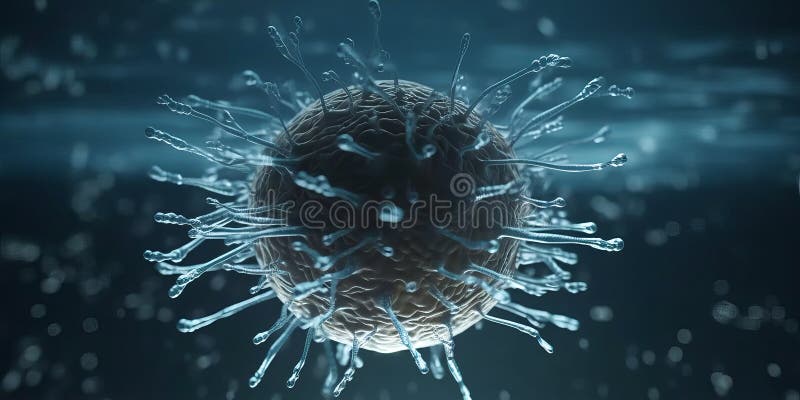 Realistic image of microbe stock illustration. Illustration of ...