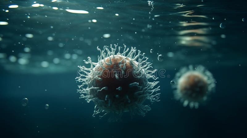 Realistic image of microbe stock illustration. Illustration of biology ...