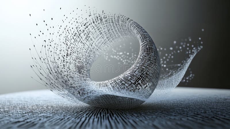 A Realistic Image of a Number Rising from Code Lines, Merging Digital ...