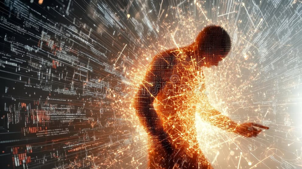 A Realistic Image of a Number Rising from Code Lines, Showcasing the ...