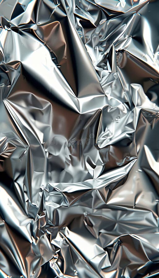 Realistic Image of a Rectangular Aluminum Foil Displaying a Smooth ...