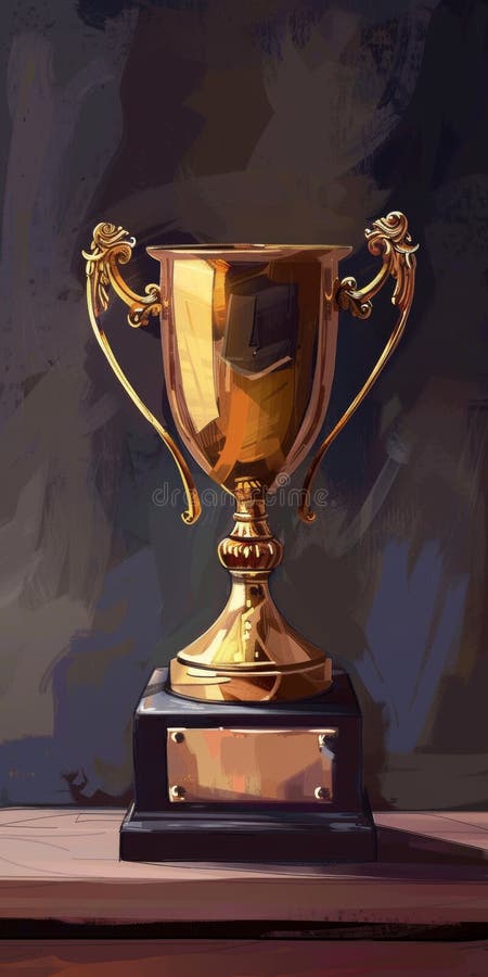 Realistic Image of a Trophy Presentation. Stock Illustration ...