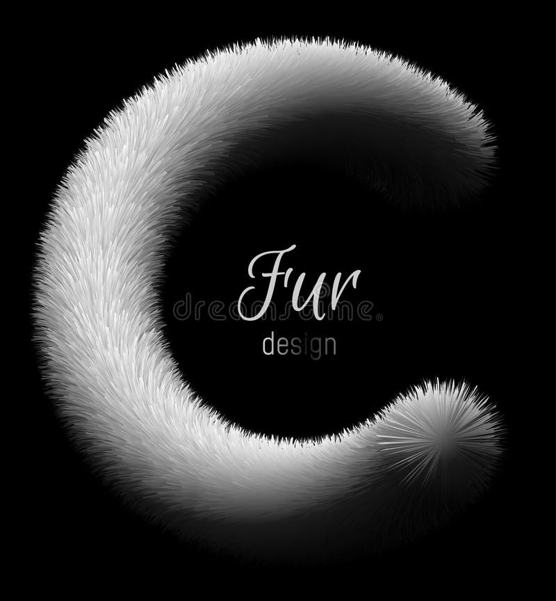 Realistic Image of a Vector Fur Frame Stock Vector - Illustration of ...