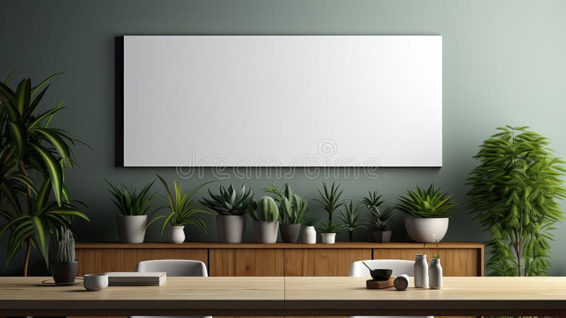 Realistic Image of the White Wall with the Blank Billboard:front Office ...