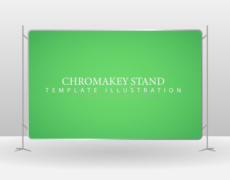 Realistic Indoor Chroma Key Stand. Modern Template Design with Text ...