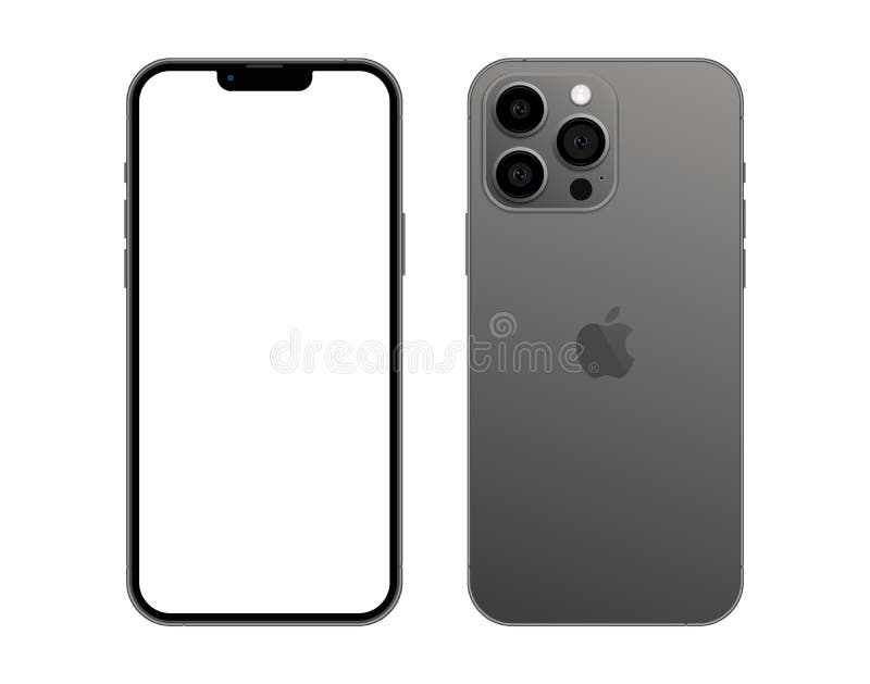 Realistic IPhone 13 Pro Mockup, Smartphone Mockup with White Screen ...