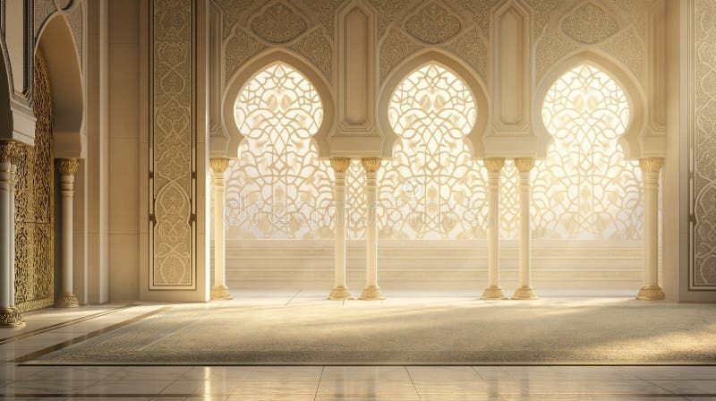 Realistic Islamic Background Stock Image - Image of stone, empty: 321201857