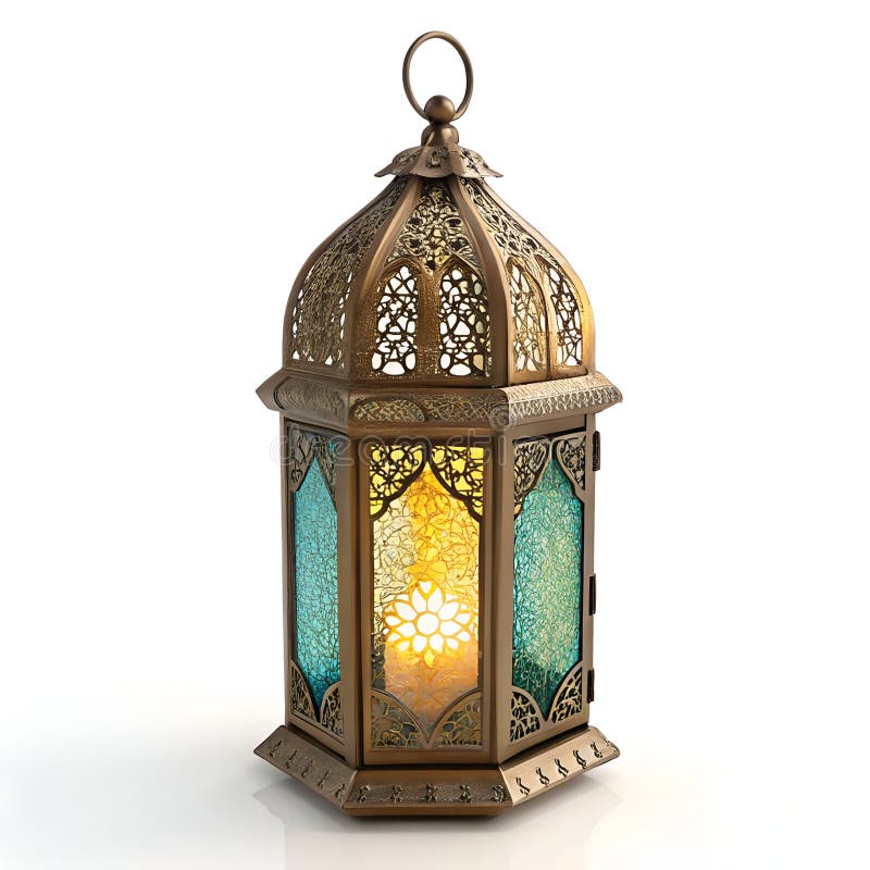 Realistic Islamic Lantern 3D Illustration Ramadan Lantern Design ...