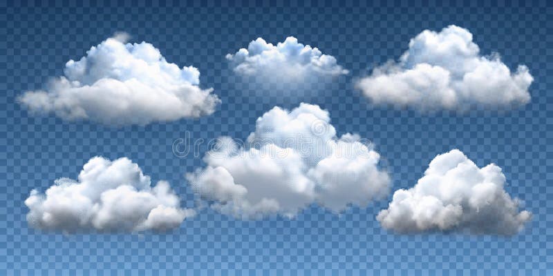 Realistic Isolated Cloud Set Stock Illustration - Illustration of clouds, atmospheric: 361504770