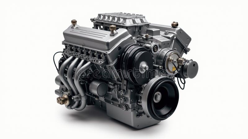 Realistic Isolated Engine Showcasing Intricate Mechanical Design Stock ...