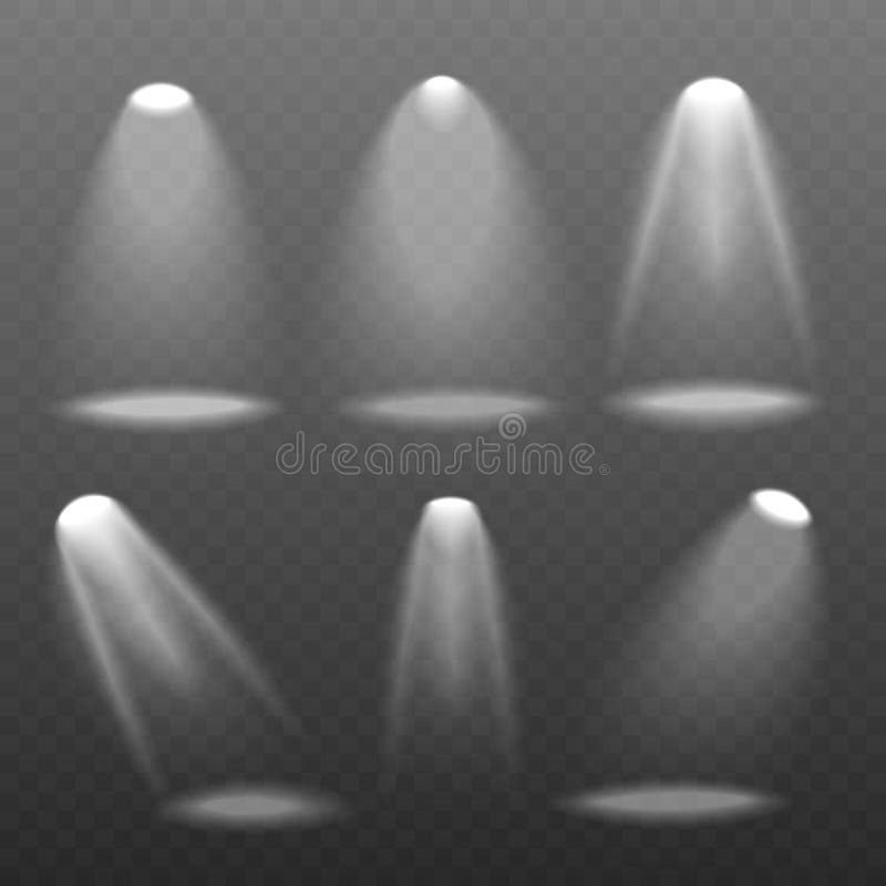 Isolated Spotlight Beam with Realistic Transparent Texture on Dark ...