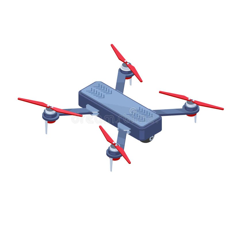 Realistic Isometric Illustration Landing Drone Modern Isometric Vector ...