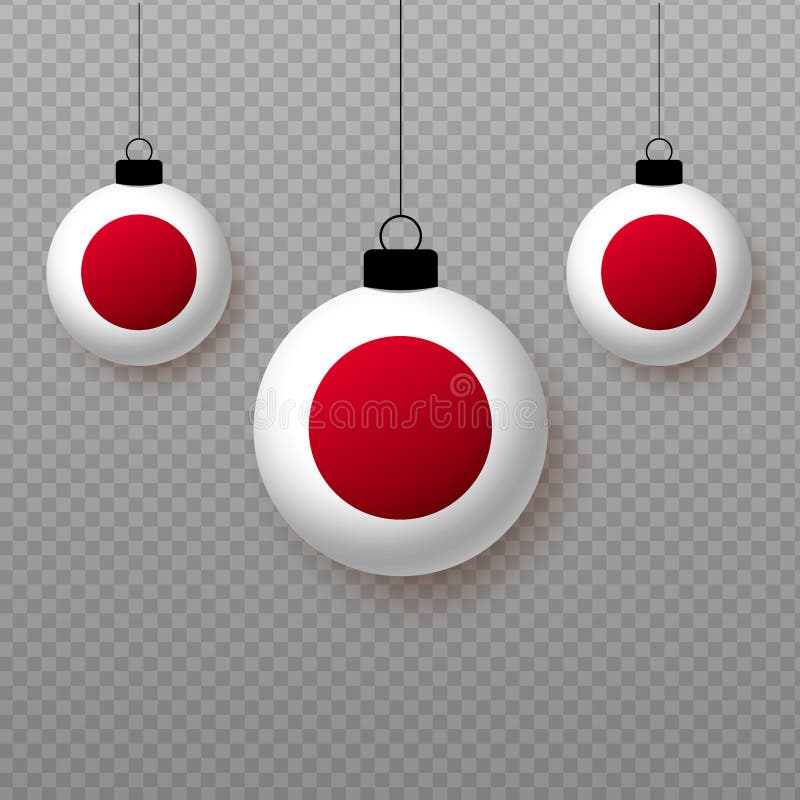 Realistic Japan Flag with Flying Light Balloons Stock Vector ...