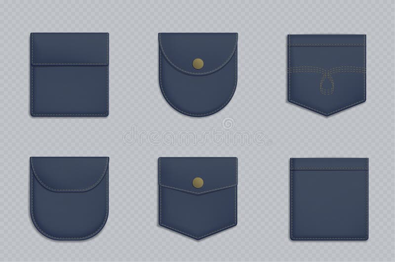 Realistic Jeans Texture Back Pocket Patch Vector Stock Vector ...