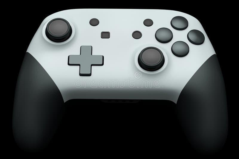 Realistic Joystick for Video Game Controller on Black Background Stock ...