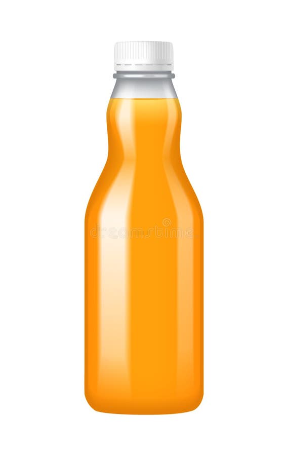 Realistic Juice Bottle stock vector. Illustration of freshness - 272287097