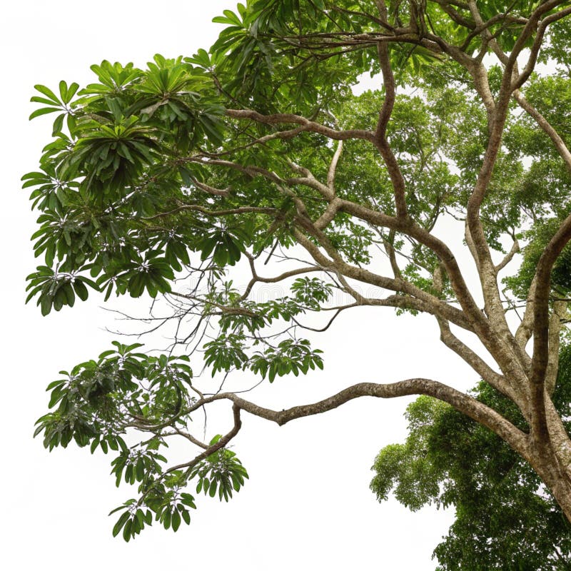 Realistic Jungle Tree Branches Shade Stock Illustration - Illustration ...