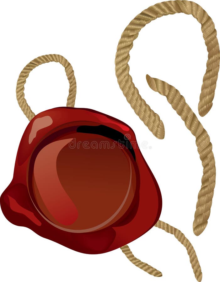 Realistic Jute and Dark Red Stamp. Stock Vector - Illustration of ...