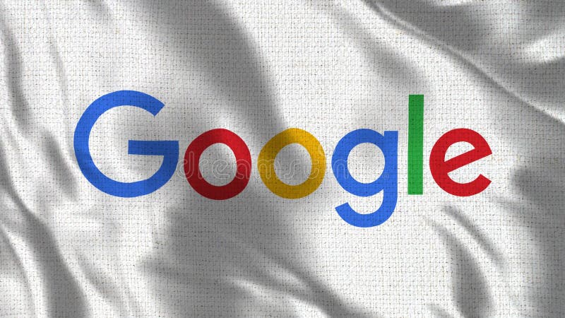Realistic 4K 30 Fps Flag of the Google Waving in the Wind. Stock ...