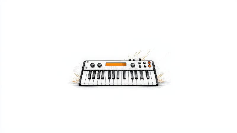 Realistic Keyboard Musical Instrument with Modern Design and Creative ...