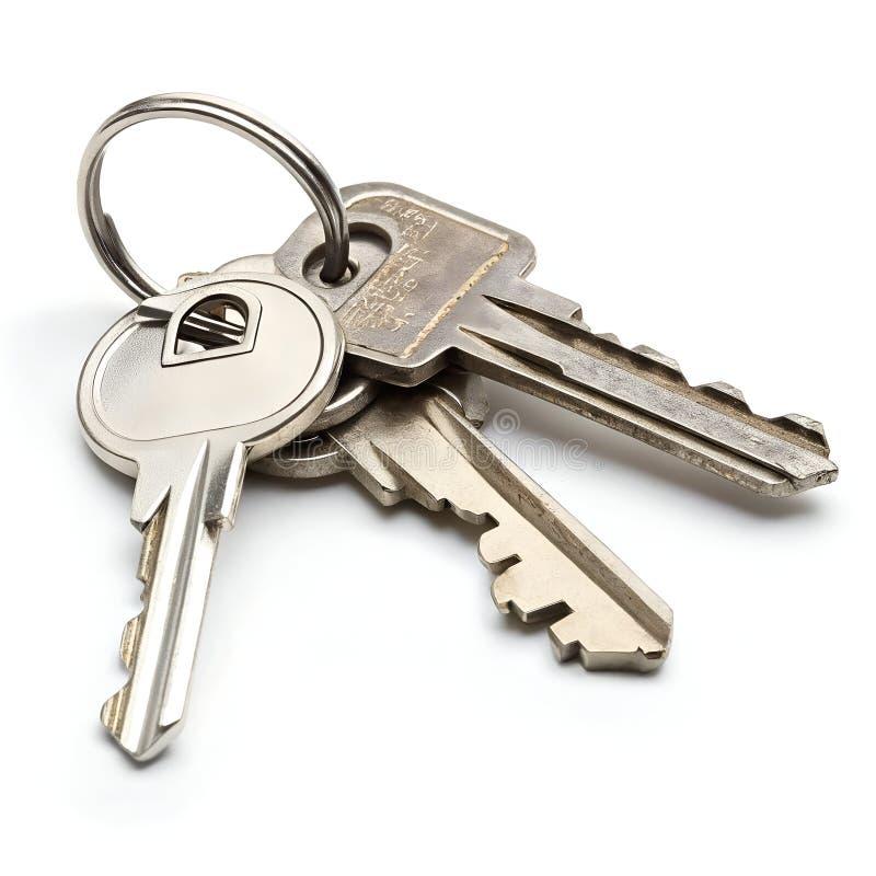 Realistic Keys Isolated on White Background Stock Illustration ...