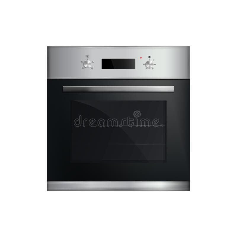 Realistic Kitchen Oven Composition Stock Vector - Illustration of ...