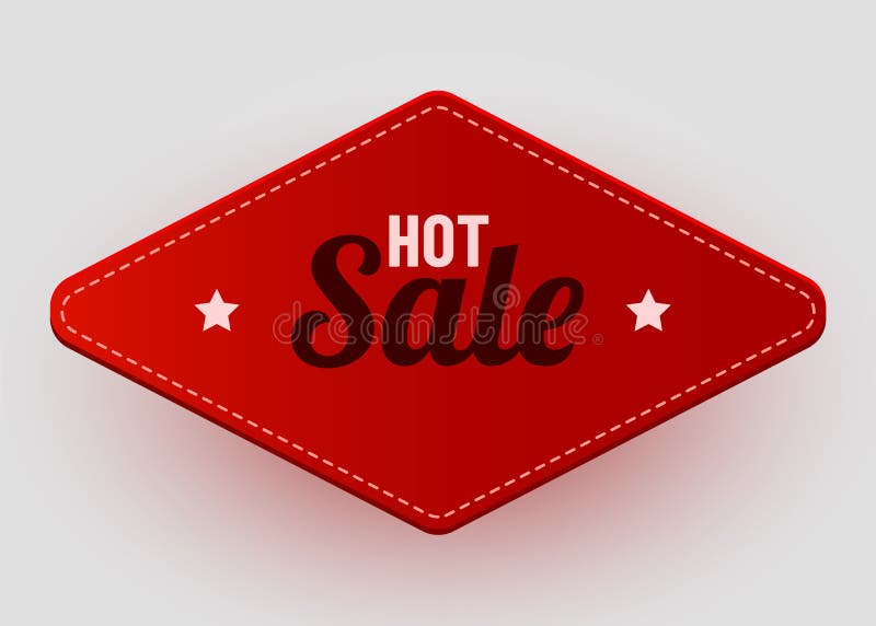Realistic Label. Hot Deal and Sale Offer Text Banners Design Objects ...