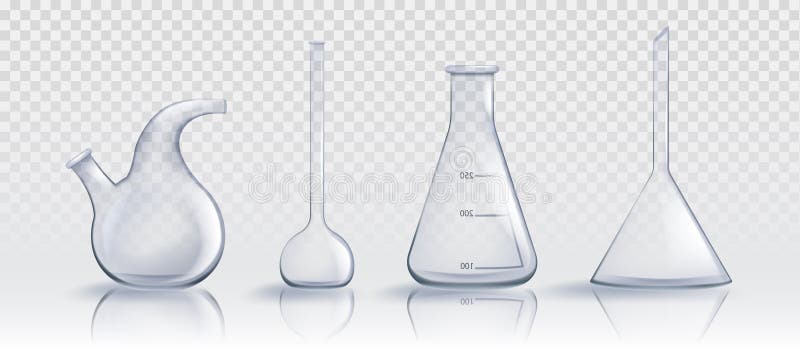 Realistic Laboratory Glassware Set Stock Vector - Illustration of ...