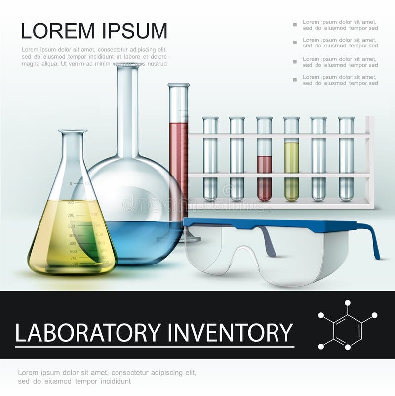 Realistic Laboratory Inventory Poster Stock Vector - Illustration of ...
