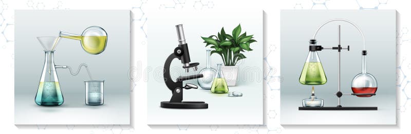 Realistic Laboratory Research Concept Stock Vector - Illustration of ...