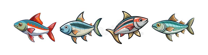 Realistic Ladyfish Artwork with Beautiful Colors Stock Vector ...
