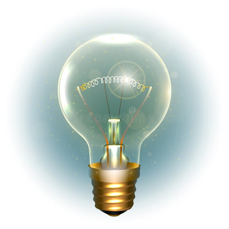 Realistic Lamp with the Symbol Stock Vector - Illustration of ...