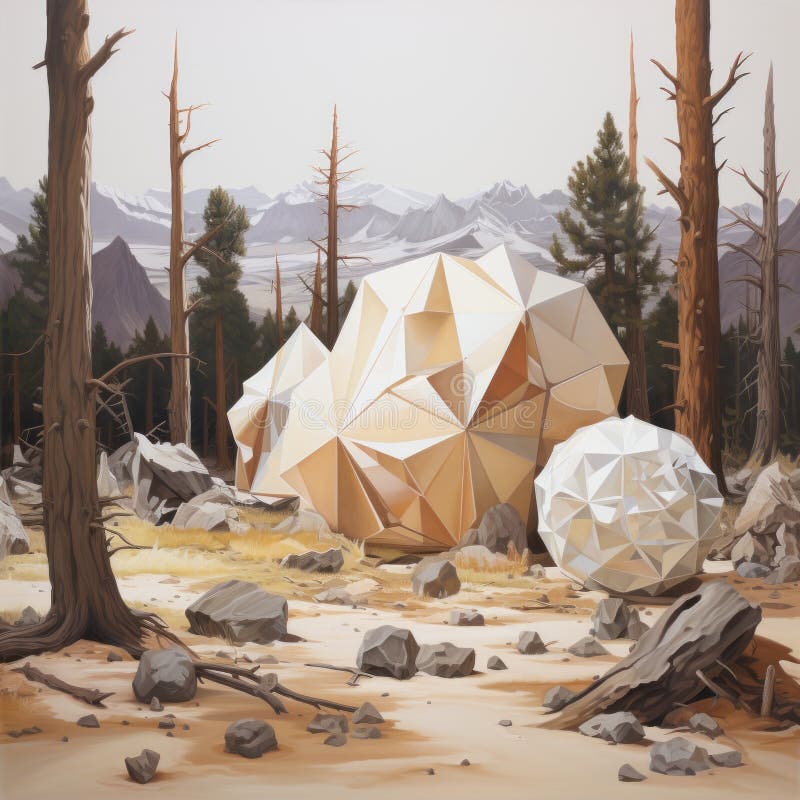 Realistic Landscape Painting with Geodesic Structures and Soft Tonal ...
